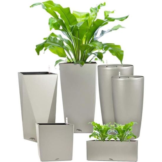 ® Ecosystem Pot de Fleur Carré - Pot de Fleur avec Système d'Irrigation ...