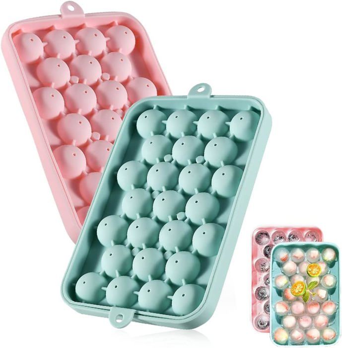 Mini bacs à glaçons, 2 Pcs Bac à Glaçons Rond faciles retirer peu ...