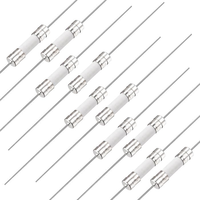 Fusible SOURCING MAP 10Pcs 5mm x 20mm 250V F8A Coup Rapide Fil Conducteur Fusibles Céramique ...