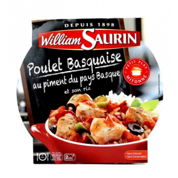 William Saurin Poulet basquaise au piment 285g 4 sachets - Cdiscount Au quotidien