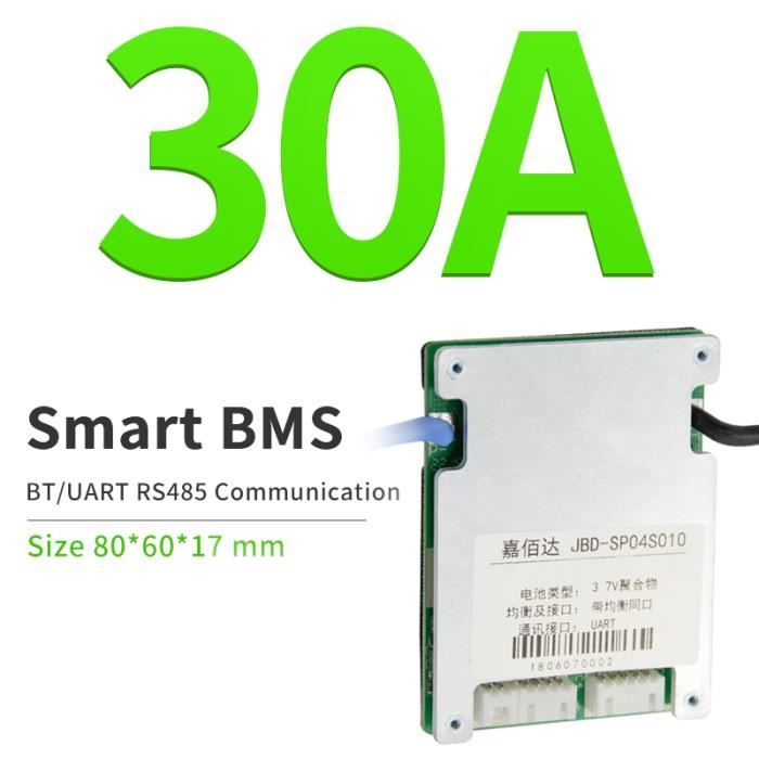 30A UART RS485 Li-Ion 3S BT-JBD Smart Bms Lifepo4 BMS 4s pour batterie ...