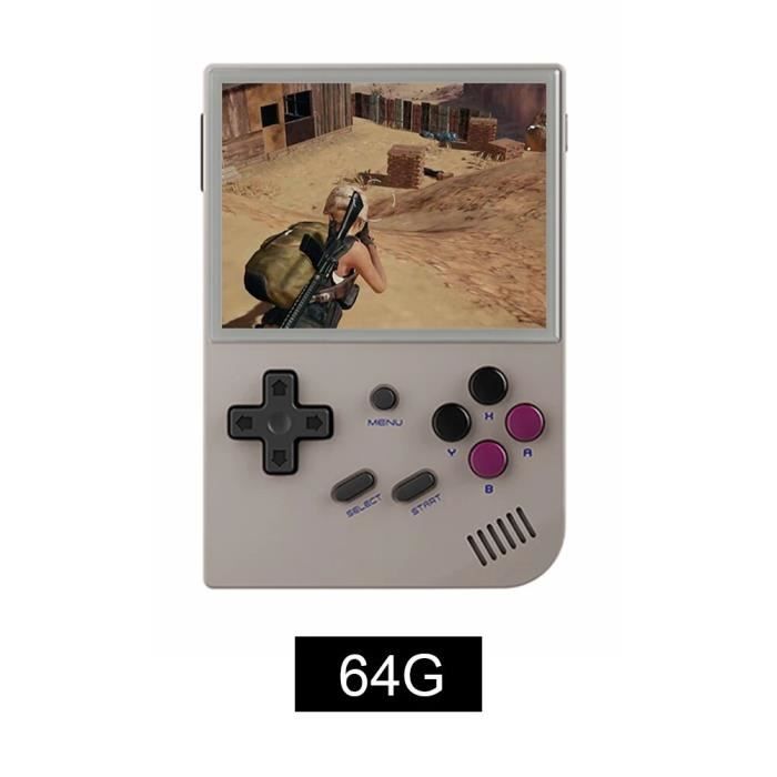 Rg35xx gris 64g - Console de jeu portable rétro, système Linux, écran IPS 3.5 pouces, lecteur ...