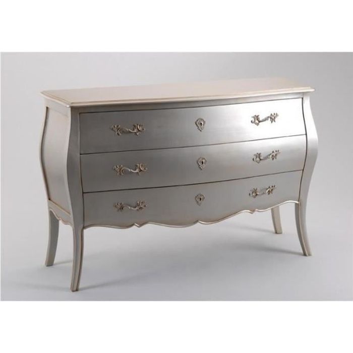Commode - AMADEUS - Murano Argent - 3 tiroirs - Contemporain - Design ...