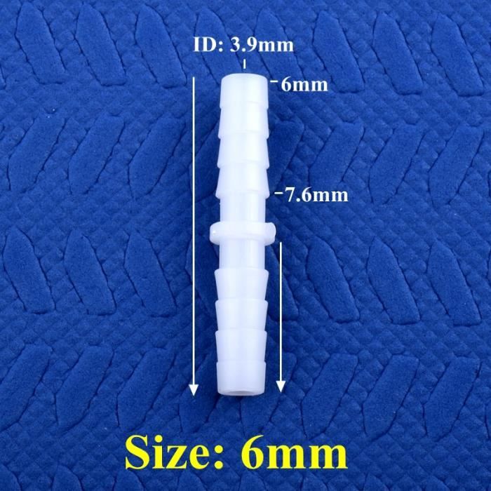 PE 6-6mm-20 morceaux-Raccords De Tuyau De Pompe À Air Pour Aquarium, De Qualité Alimentaire En ...