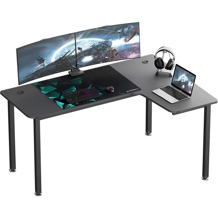Bureau d'angle 155x110cm Bureau Gaming Angle en Forme L Bureau in ...