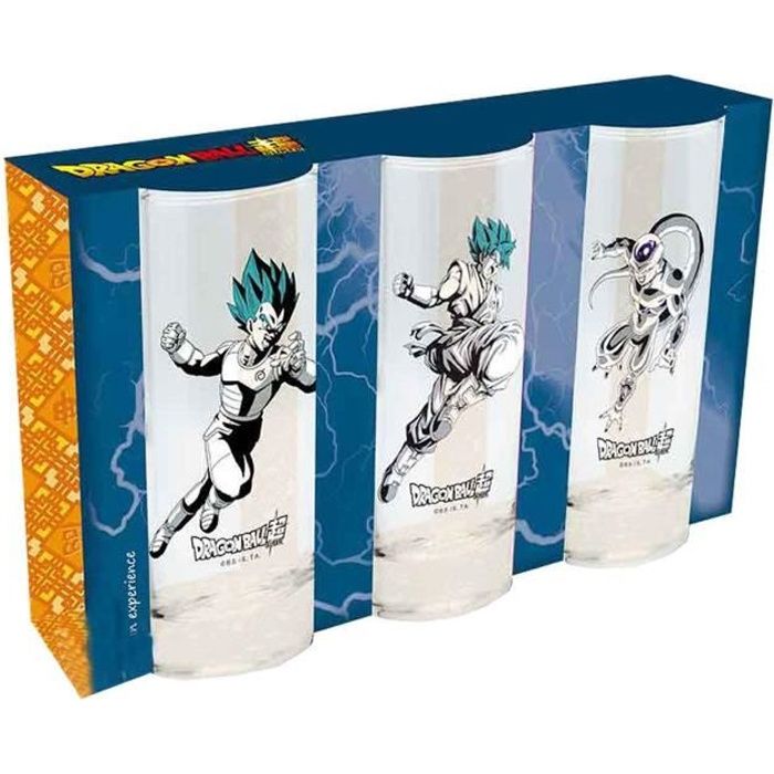 Dragon Ball Z Glasses Goku and Vegeta nouveau officiel Set of 3 Boxed ...