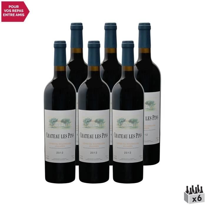 Côtes du Roussillon Villages Rouge 2012 - Lot de 6x75cl - Château les ...