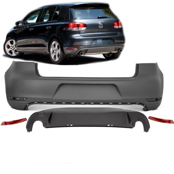 PARECHOC PARE CHOC ARRIERE POUR VW GOLF 6 LOOK GTI + DIFFUSEUR DOUBLE ...