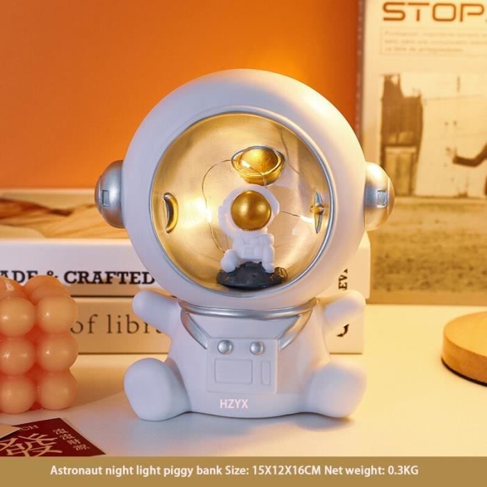 Piece - Monnaie Creative Astronaut Piggy Bank with Night Light Money ...