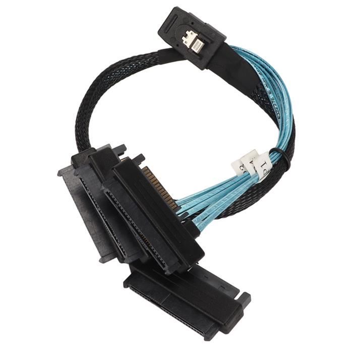 Duokon câble adaptateur Serial ATA Mini SFF 8087 à 8482 4 Câble ...