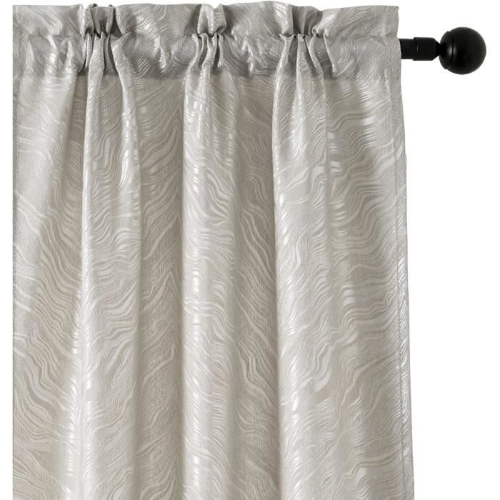 Paire De Rideaux Occultants Fantaisie Ondulée, Effet Métallisé, Pour ...