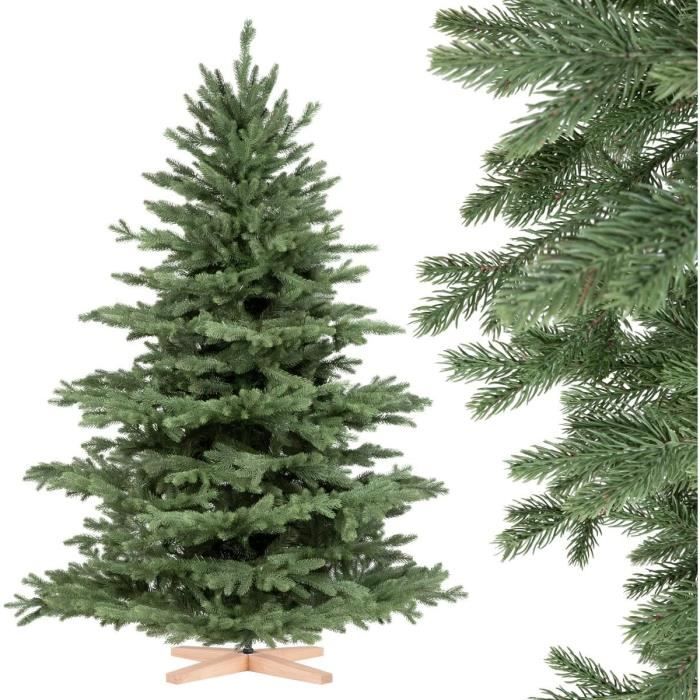 FAIRYTREES Sapin Artificiel de Noël, Sapin des Alpes Premium, Socle en ...