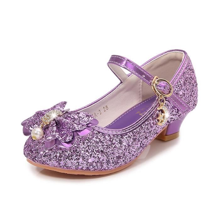 Ballerines à Talon Enfant Fille - Marque - Modèle - Violet ...
