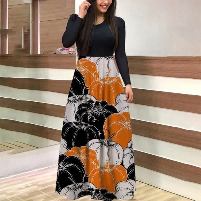 Robe Femme Chic Et Elegant Sasaquoy Robe Patchwork à manches longues et ...