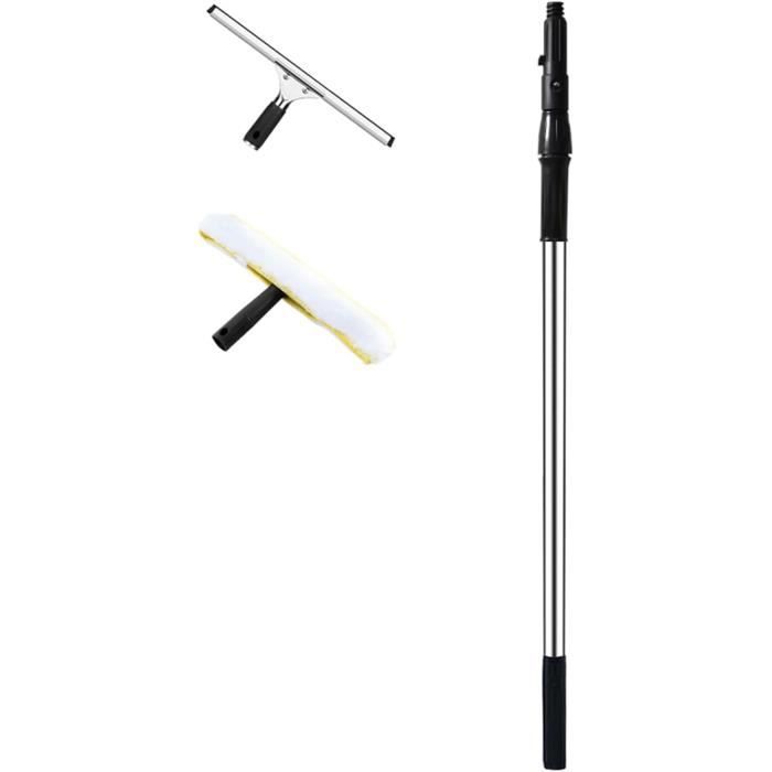 Balai Raclette de Sol,Raclette de Sol Caoutchouc avec Manche, Longueur ...