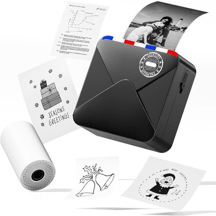 Mini imprimante Print Pod, imprimante d'autocollants sans Encre, Petit ...