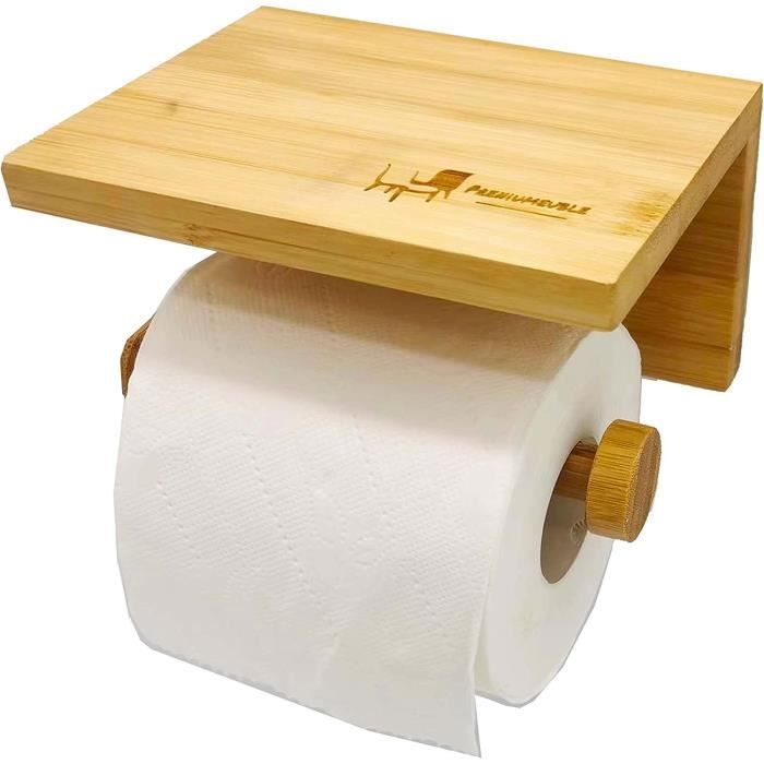 Support Papier Toilette Mural Avec Tablette Pour Salle De Bain, Porte ...
