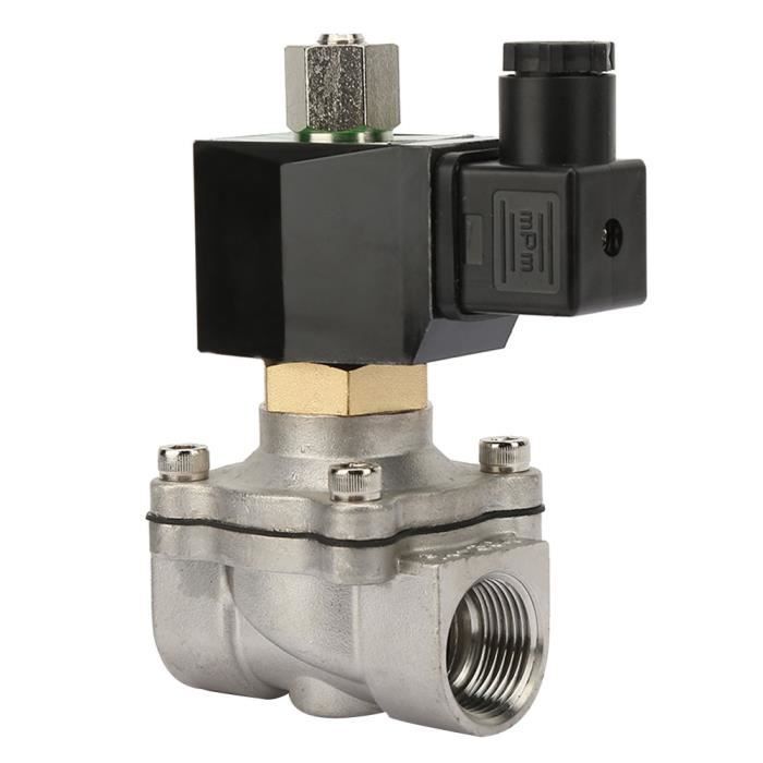 Électrovanne d'eau lectrovanne électrique en acier inoxydable normalement ouverte 2S-200-20 ...