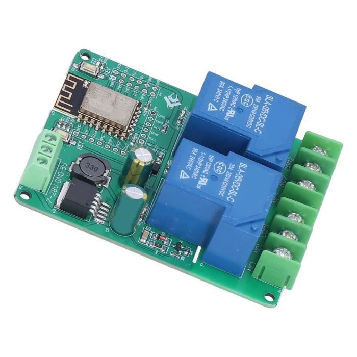 YOSOO module relais 30A Module de relais 2 canaux WIFI 30A ESP8266 Commutateur de carte de ...