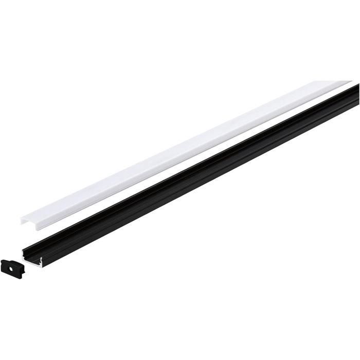 789.02 78902 Profilé Base Avec Diffuseur Blanc 1 M Canaux Led Noirs ...