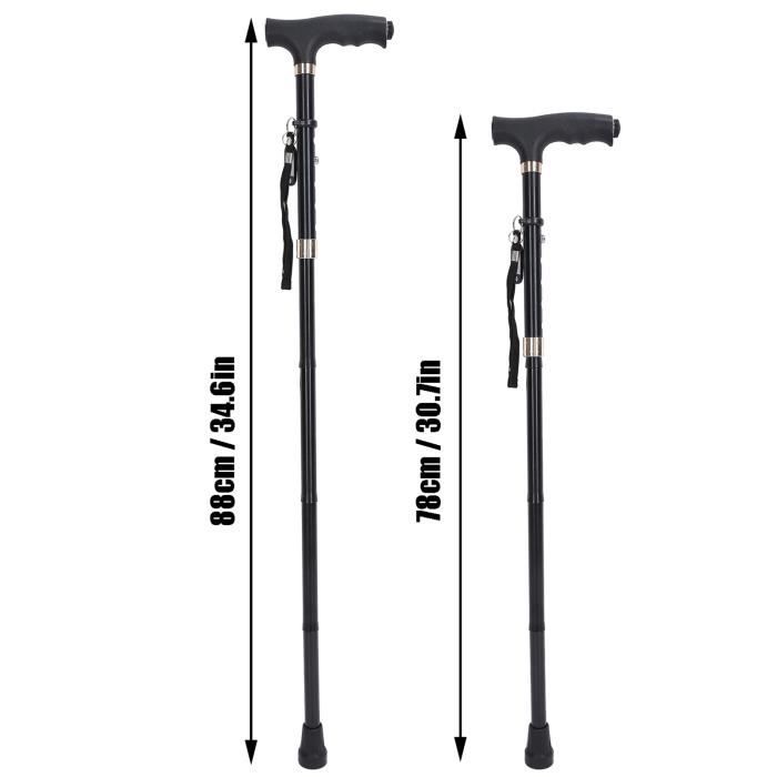 EJ.life Canne pliable Canne de marche pliable pour personnes gées Canne ...