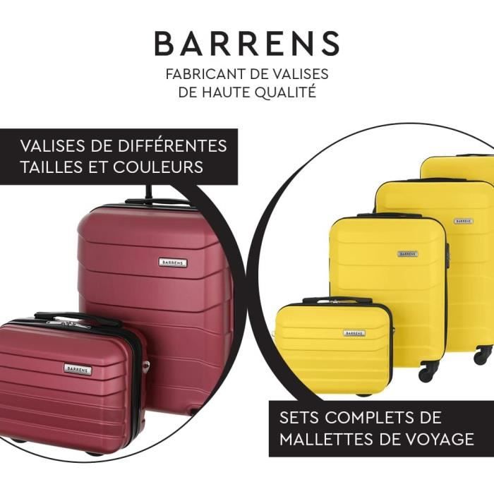 Set De 3 Valises + Valise Cosmétique | Valise Cabine 34L 55X40X20Cm ...