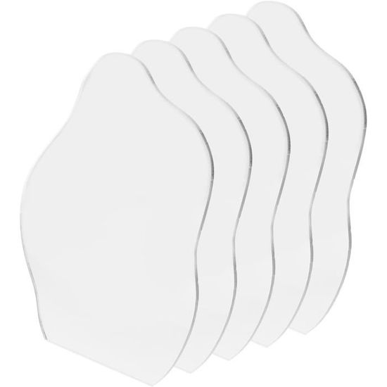 5 Pièces Feuille De Miroir Irrégulière Miroir De Bureau Portatif Miroir ...