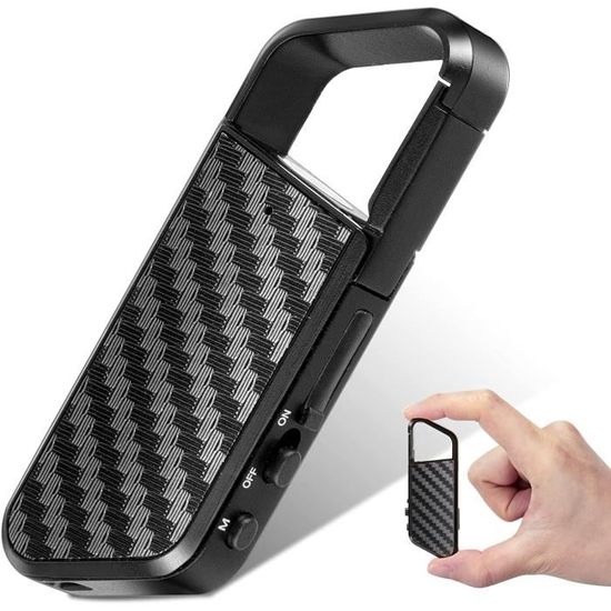 Mini dictaphone numérique 64 Go avec activation vocale, lecteur d ...