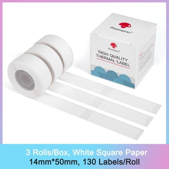 Gommette,Papier autocollant thermique pour billet Phomemo D30 ...