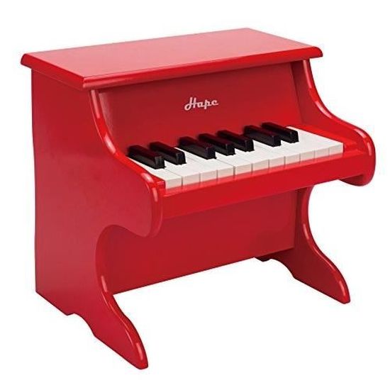 Instrument de musique - HAPE - E0318 - Piano rouge en bois - 18 touches ...