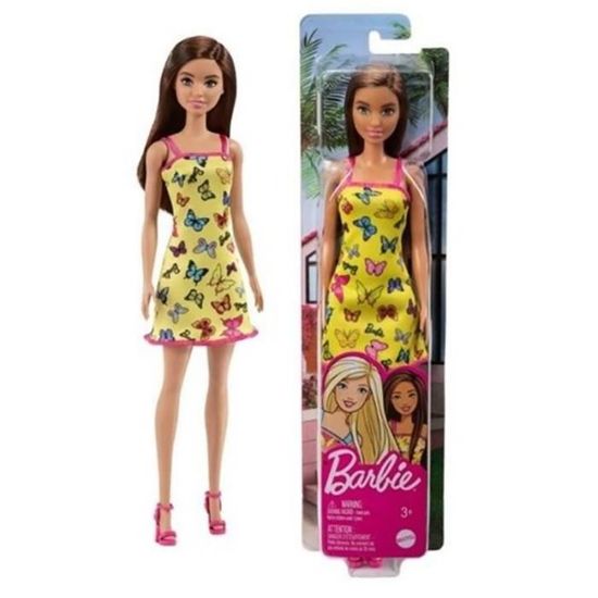 Poupée Barbie Robe Papillons Jaune - Cdiscount Jeux - Jouets