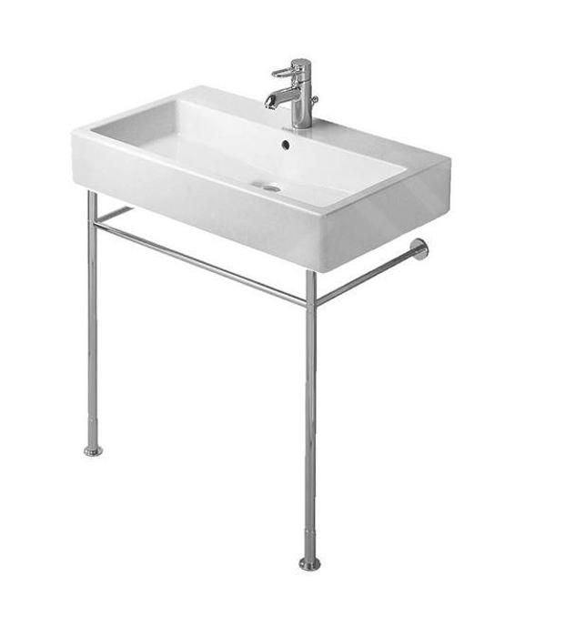 Duravit Vero Console métallique pour lavabo, chromé - console pour ...