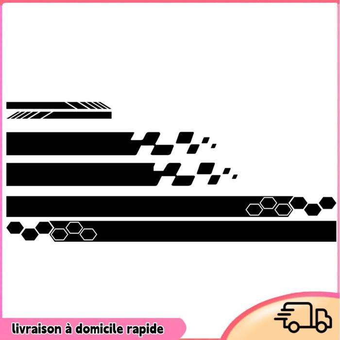 Dilwe Autocollant côté voiture 5 pièces Car Autocollant Auto Body ...