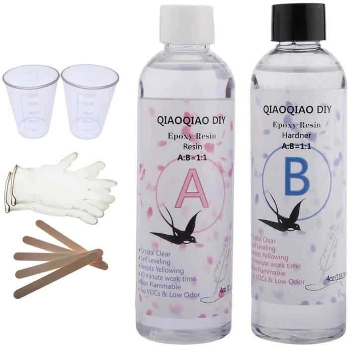 Kits d'outils de Colle en résine époxy Transparente Transparente AB 118 ...