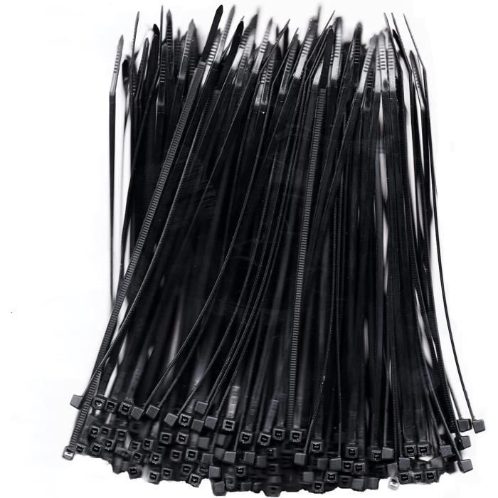 Attache câble Serre-câble noir, Attache-câble en nylon 150 mm x 2,5 mm ...