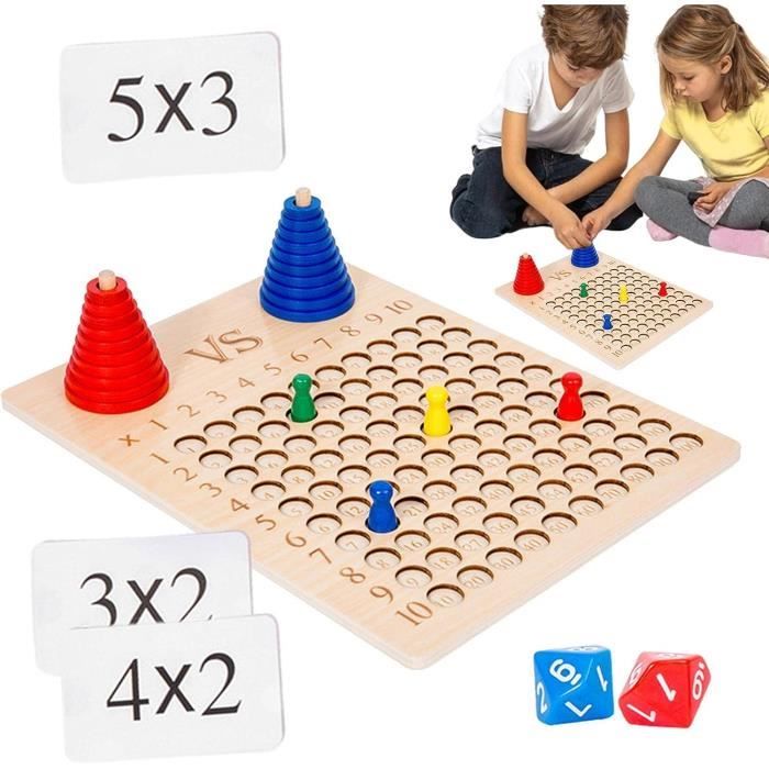 Tableau De Multiplication-Jeu De Plateau De Tableau De Multiplication ...