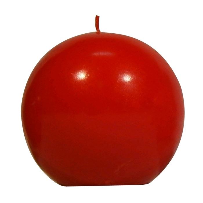 BOUGIE BOULE RONDE COLOREE ROUGE - Cdiscount Maison