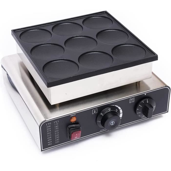 Crêpière Electrique Appareil à Crêpes Commercial pour 9 Dorayaki ...