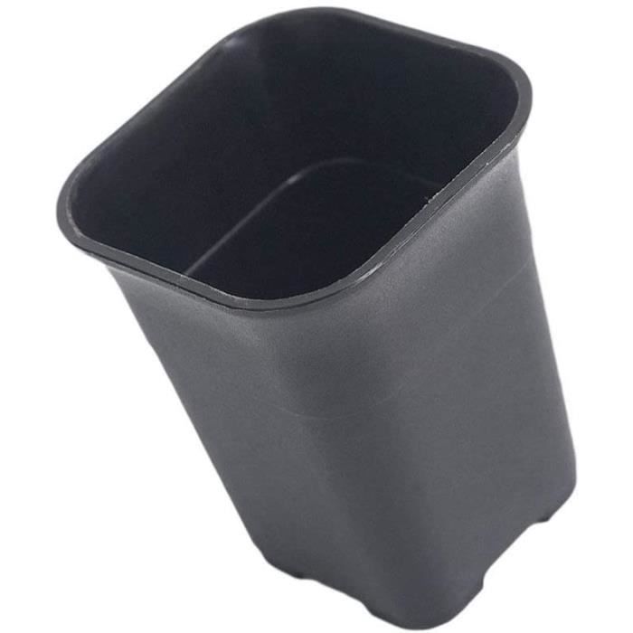 Lot De 10 Pots De Fleurs Carrés Hauts En Plastique Épais Avec Trou De ... Lot De 10 Pots De Fleurs Carrés Hauts En Plastique Épais Avec Trou De ...