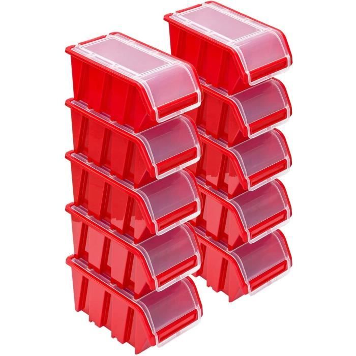 Boîtes Set – 10x Boîte Empilable avec Couvercle 230x160x120 MM – Boîte ...