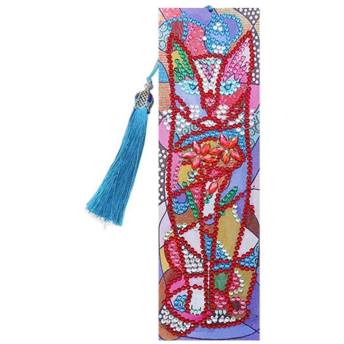 Domybest Marque-page de Peinture au Diamant Bricolage Diamond Painting Marque Page en Cuir ...