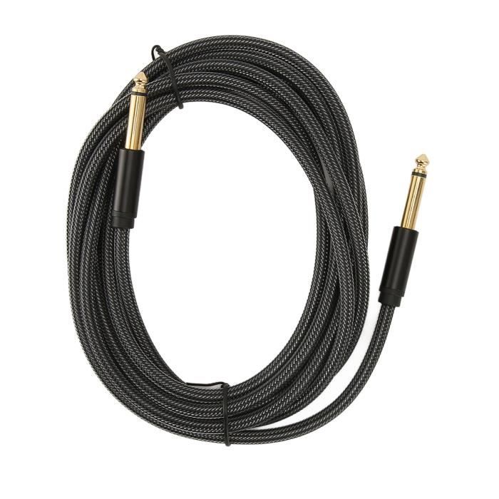 QID-cble d'instrument Cble de guitare professionnel 1/4 pouces 6.35mm ...