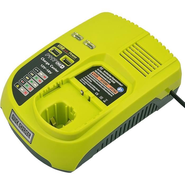 Chargeur 12V-18V Lithium-Ion Et Ni-Mh-Ni-Cd 3A Pour Ryobi One+ P104 ...