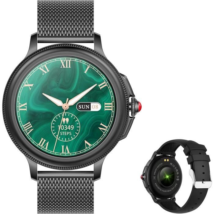 Aliwisdom Montre Connectée Pour Femmes, Ronde Smartwatch Montre Femme ...