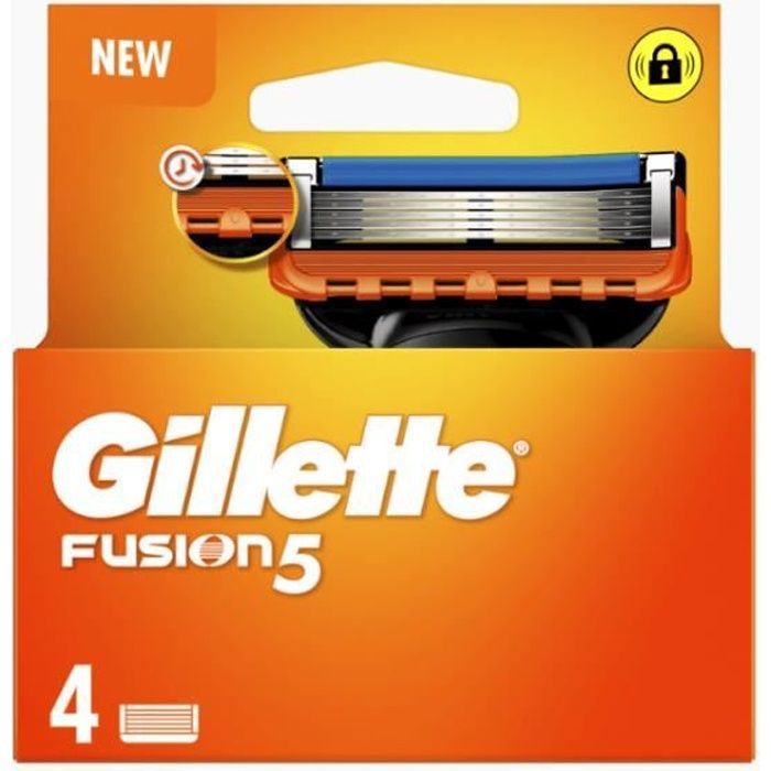 Rasoir - GILLETTE - Fusion 5 - 4 lames - Revêtement anti-friction ...