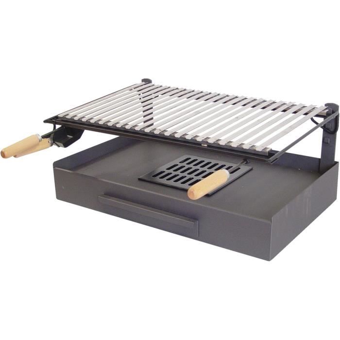 Barbecue IMEX EL ZORRO 71408 avec Grille en Fer,68 x 40 x 26 cm,Noir ...