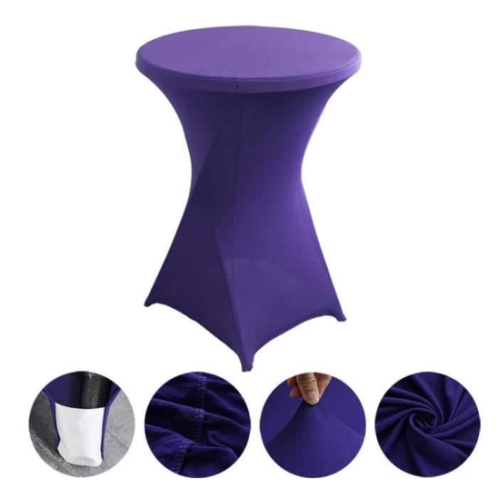 Couverture de table de cocktail Nappe ronde pour fête de mariage DJ Bar ...