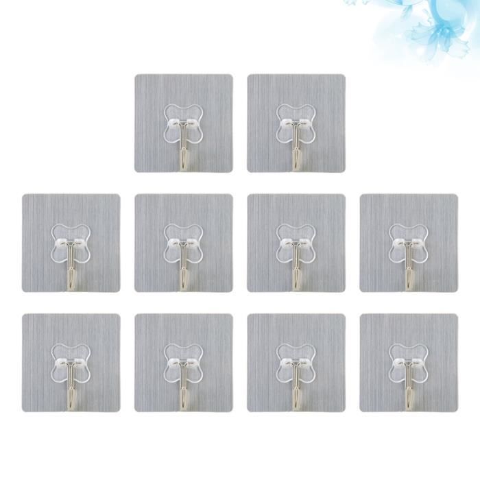 10 pièces crochets muraux adhésifs de porte collants mur monticule ...