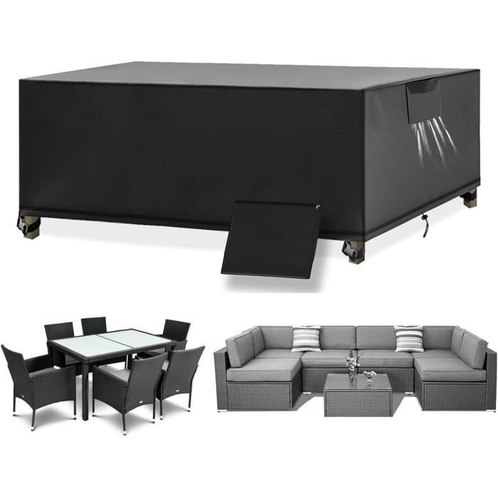 Housse De Table Jardin Rectangulaire, Housse Salon De Jardin Avec ...
