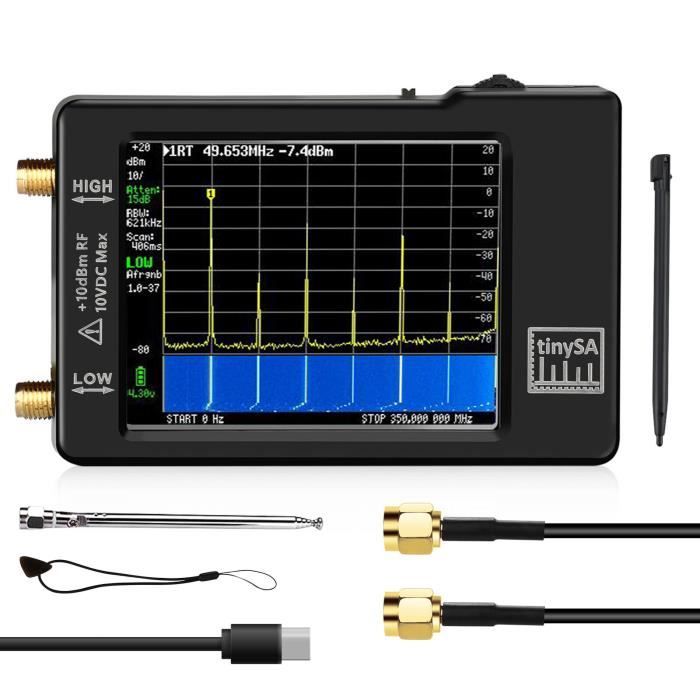 TinySA Spectrum Analyzer Handheld Tiny Frequency Analyzer 100kHz to ...